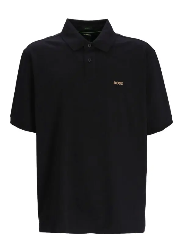BOSS Logo-print Polo Shirt - Black