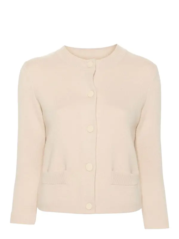 Vince Shrunken Snap Cardigan - Neutrals