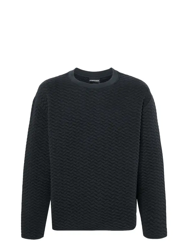Emporio Armani Quilted Sweatshirt - Blue