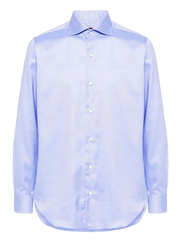 BARBA NAPOLI Cotton Shirt - Blue