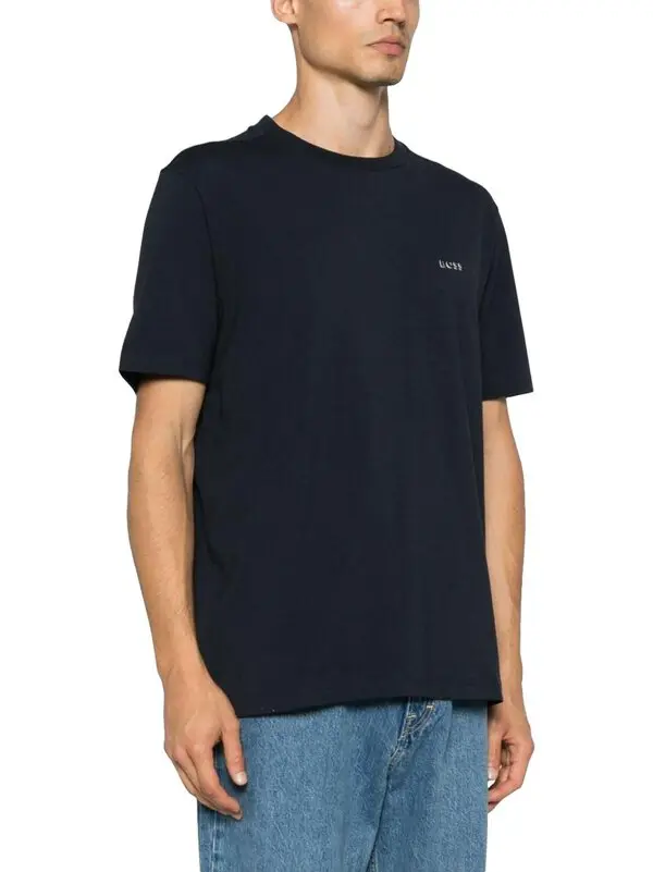 BOSS Logo-emed T-shirt - Blue