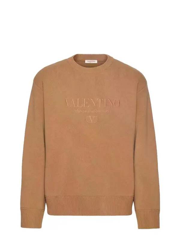 Valentino Garavani Logo-embroidered Sweatshirt - Brown