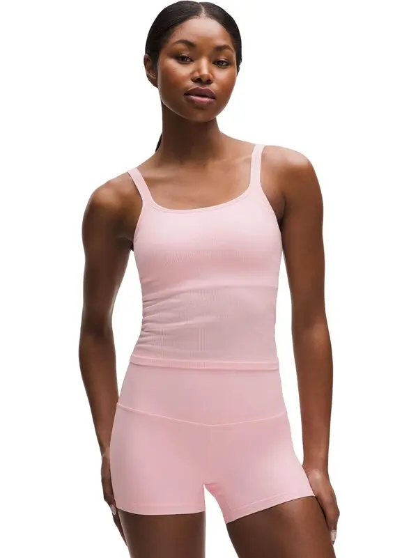 Lululemon Ebb To Street Cropped Tank - Pink Pearl/pink Pearl