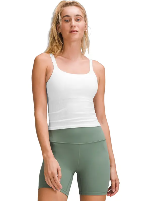 Lululemon Ebb To Street Cropped Tank - White/white