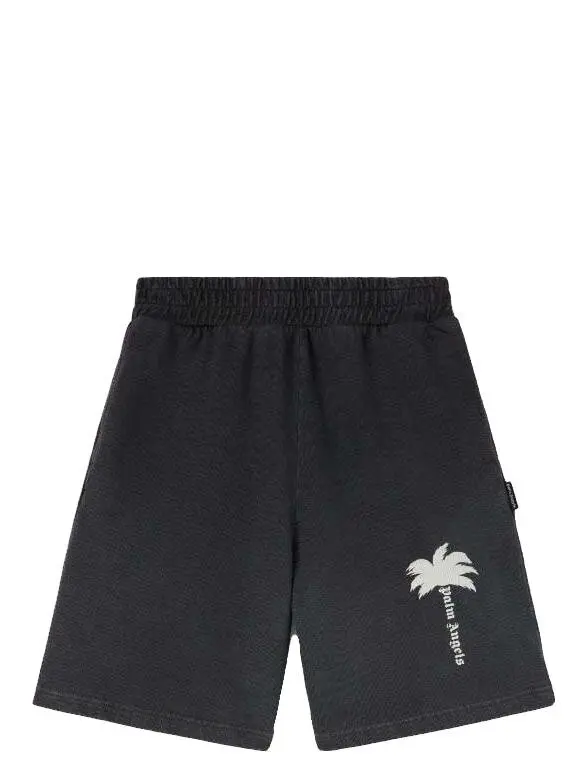 Palm Angels The Palm Sweatshort - Dark Grey/off White
