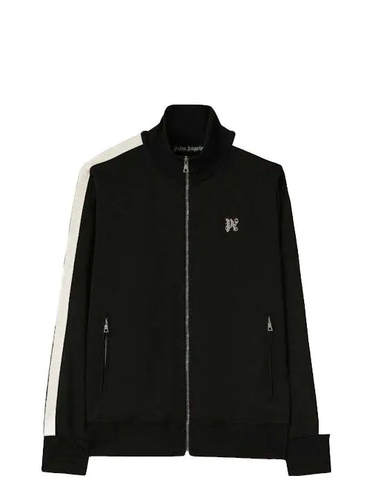 Palm Angels Monogram Track Jacket - Black/off White