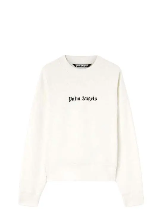 Palm Angels Logo Sweatshirt - Off White/black