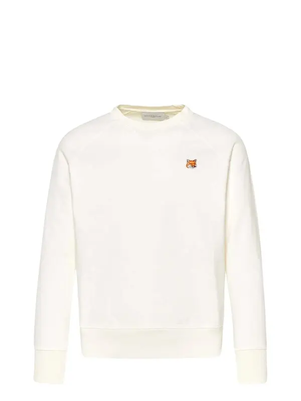 Maison Kitsuné Fox Head Patch Classic Sweatshirt - White