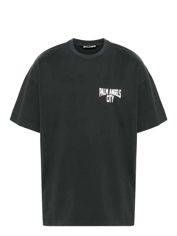 Palm Angels City Washedeffect T-shirt - Dark Grey