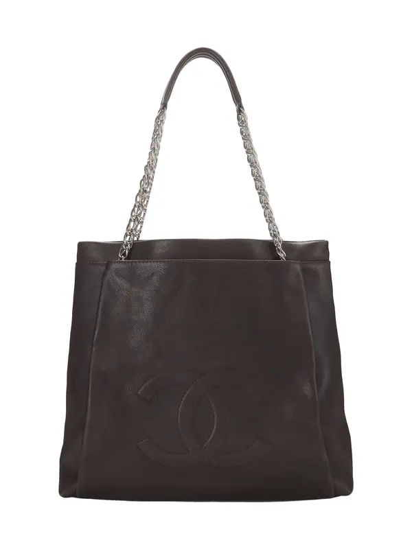 Chanel Caviar Tuck Tote - Brown