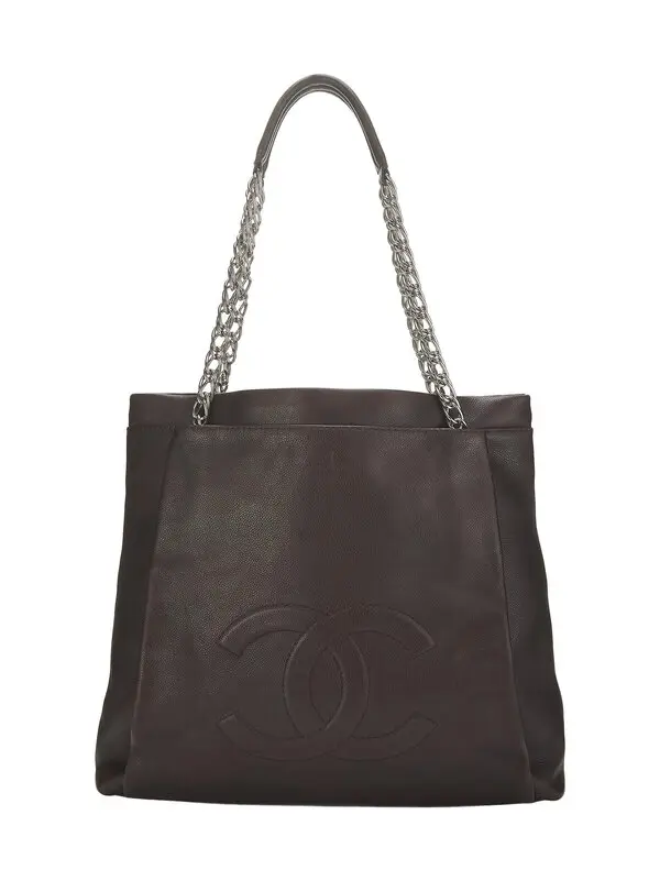 Chanel Caviar Tuck Tote - Brown