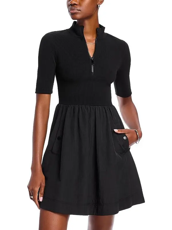 Steve Madden Zip Front Dress - Black