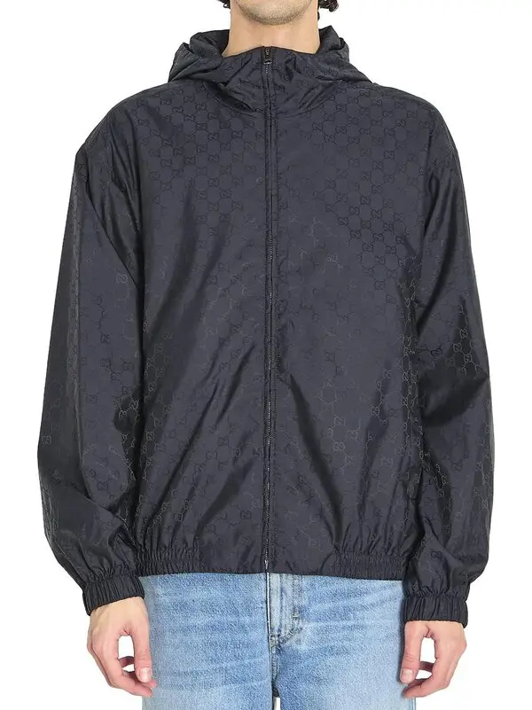 Gucci Gg Nylon Jacket - Black