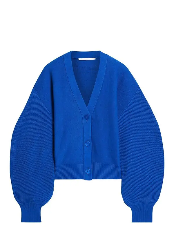 Stella McCartney Ribbed Cotton Cardigan - Royal Blue