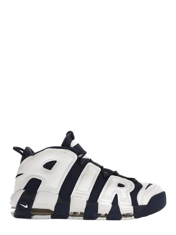Nike More Uptempo 96 Olympic Sneakers - White/midnight Navy Blue/metallic Gold