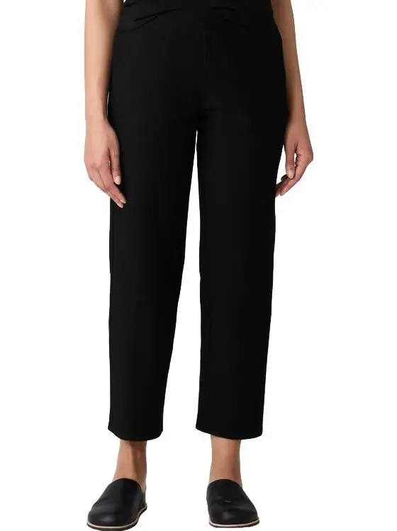 Eileen Fisher Ankle Length Stretch Pants - Black