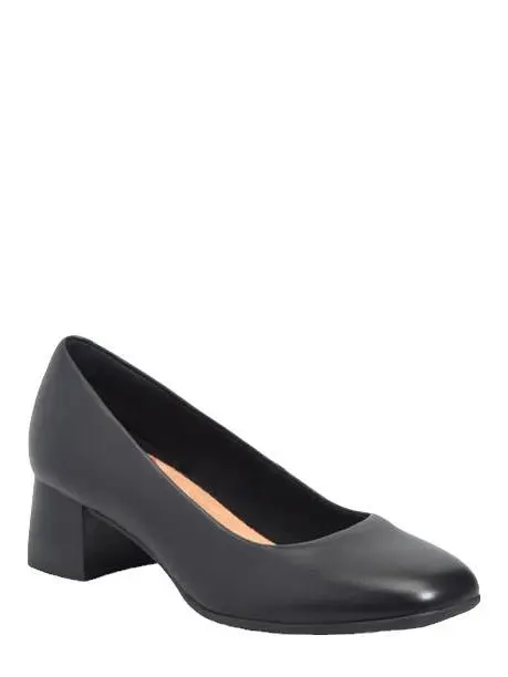 COMFORTIVA Peach Leather Pumps - Black