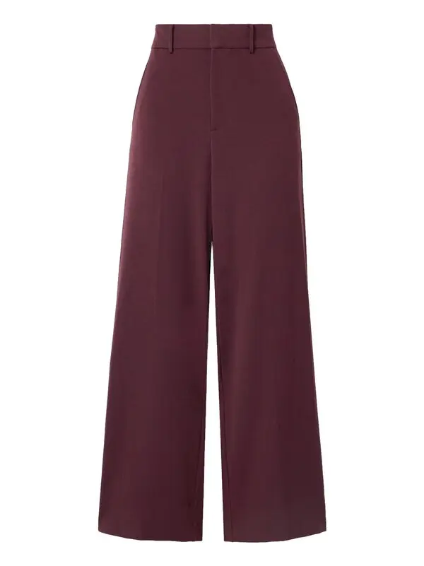 Staud Prince Twill Wide-leg Pants - Purple
