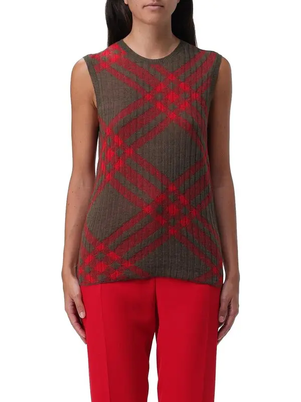 Burberry Sleeveless Knit Top - Red
