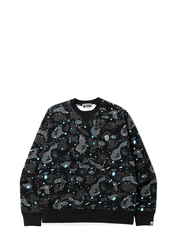 BAPE Relaxed Space Camo Crewneck Sweatshirt - Black