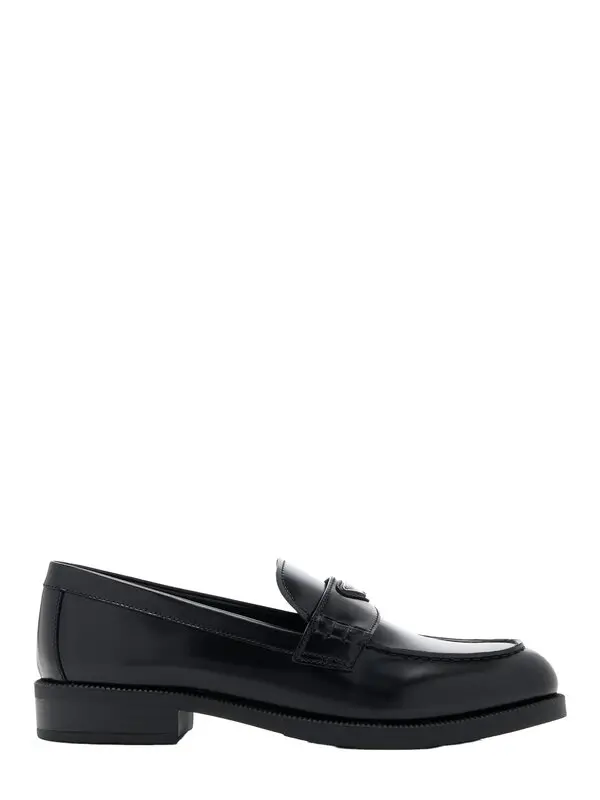 Prada Leather Loafers - Black