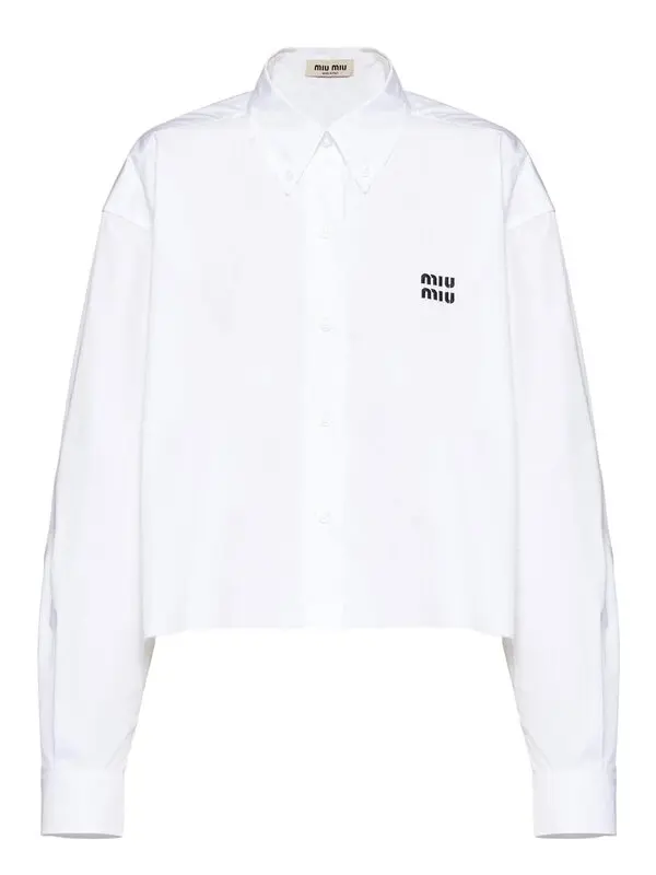 Miu Miu Poplin Shirt - White