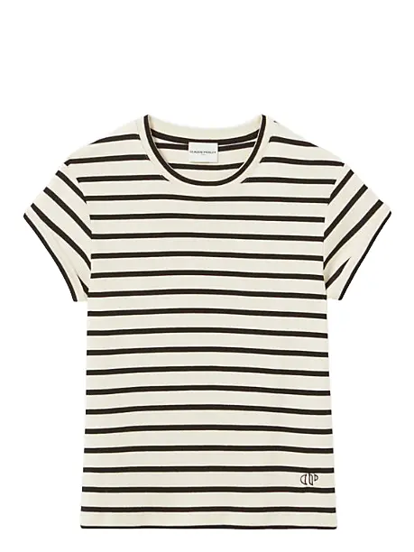 Claudie Pierlot Striped Cotton-jersey T-shirt - Divers