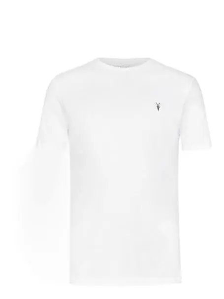 ALLSAINTS Brace Logo-embroidered Cotton-jersey T-shirt - Optic White
