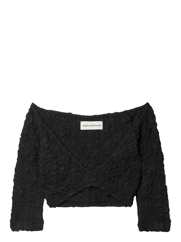 Mara Hoffman Aja Cropped Top - Black