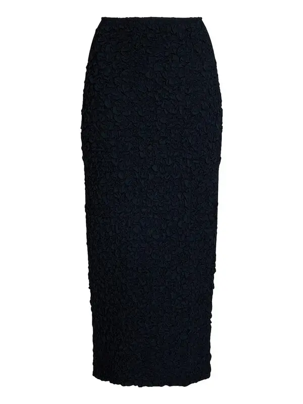 Mara Hoffman Tavi Crinkled Tencel™ Lyocell Midi Skirt - Navy
