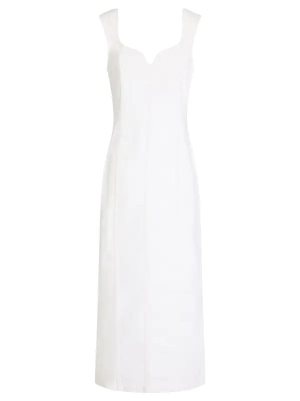 Mara Hoffman Indya Denim Midi Dress - White