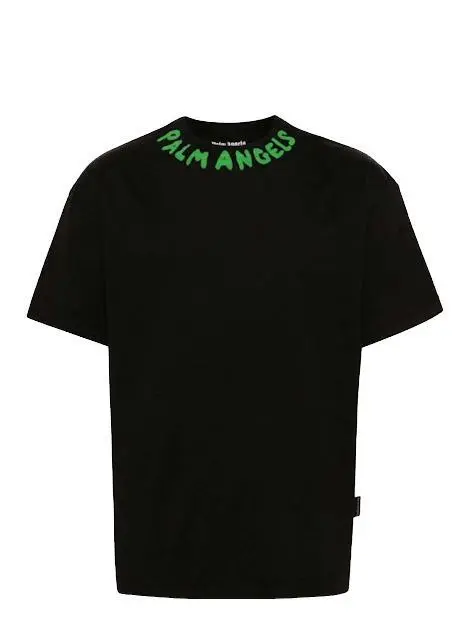 Palm Angels Seasonal Logo T-shirt - Black/green