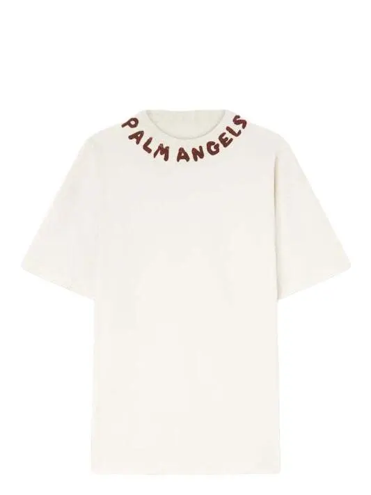 Palm Angels Seasonal Logo T-shirt - White/red