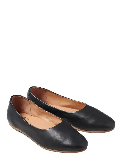 Beek Swiftlet Leather Ballet Slippers - Black