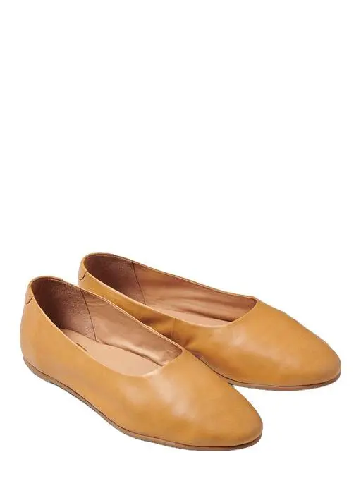 Beek Swiftlet Leather Ballet Slippers - Black
