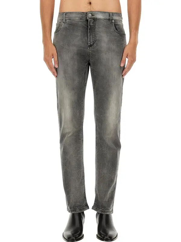 Balmain Regular Fit Jeans - Grey