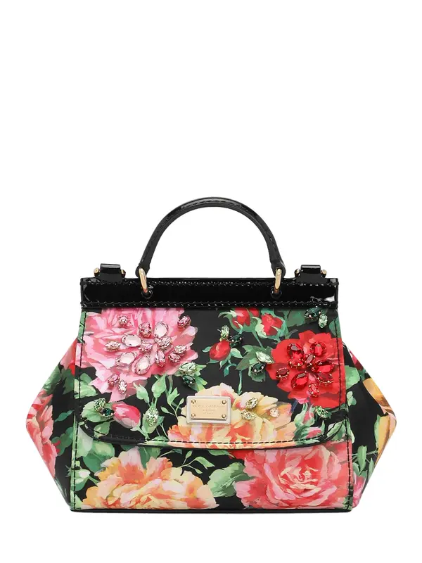 Dolce & Gabbana Sicily Satin Bag With Rose - Print