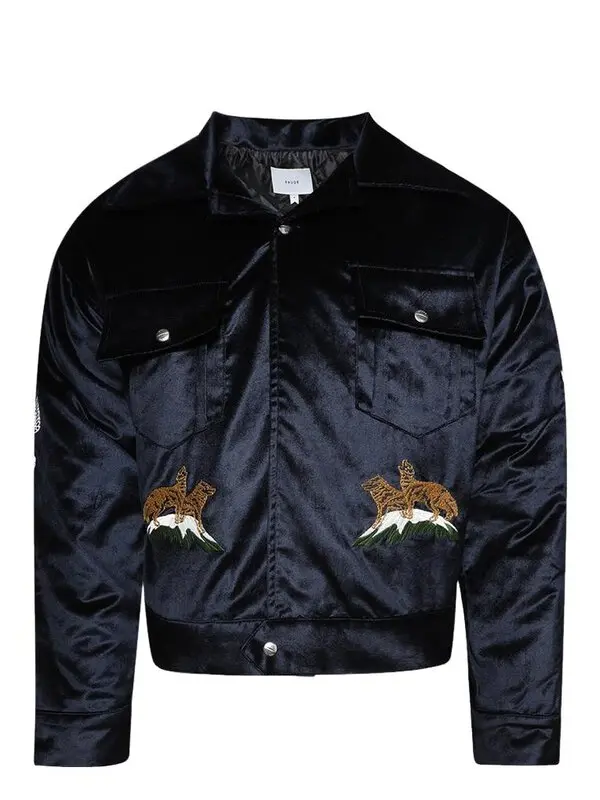 Rhude Woodland Hills Velvet Jacket - Blue