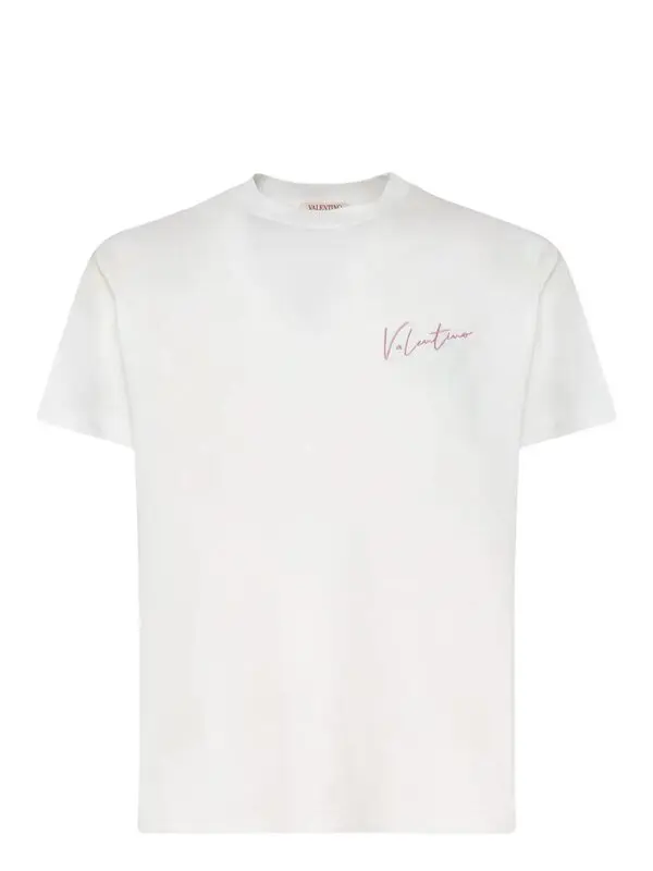 Valentino Garavani Logo-embroidered T-shirt - White