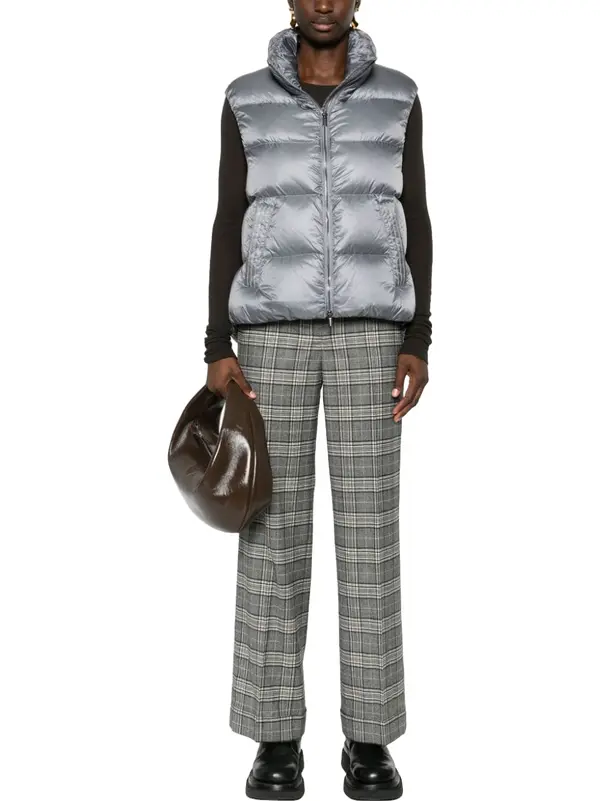 Peserico Tartan-check Trousers - Grey