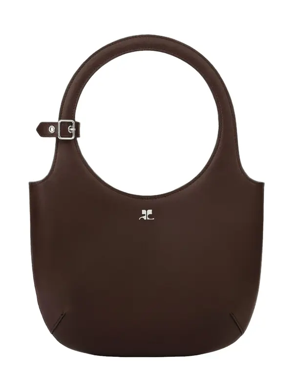 COURREGES Holy Leather Tote Bag - Brown