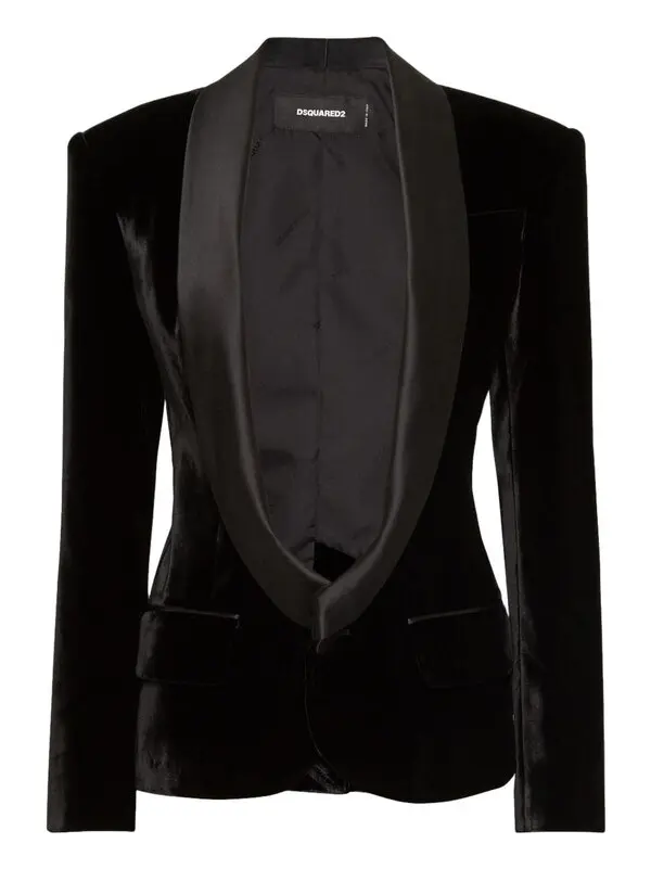 Dsquared2 Shawl-lapels Single-breasted Blazer - Black