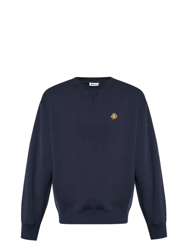 Bally Logo Embroidered Sweater - Blue