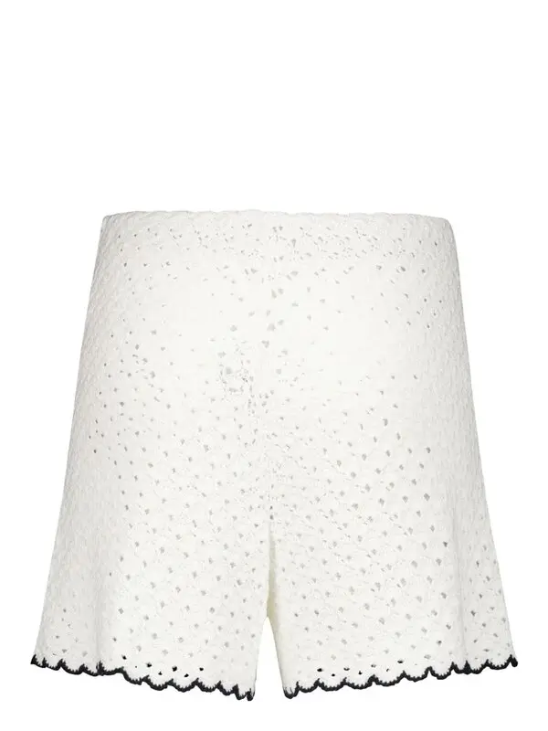 Zimmermann Halliday Crochet Knit Shorts - White