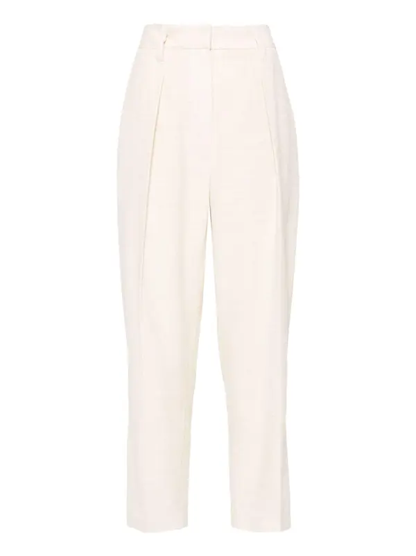 Brunello Cucinelli Monili-detail Corduroy Trousers - Neutrals
