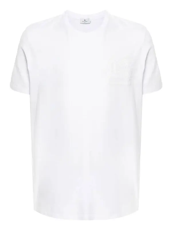 Etro Pegaso-embroidered T-shirt - White