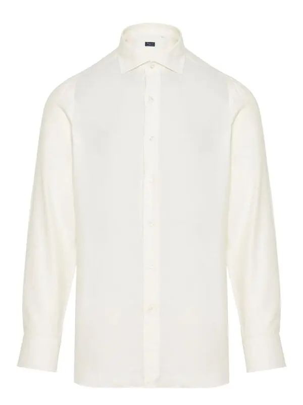 FINAMORE 1925 Spread Collar Shirt - White