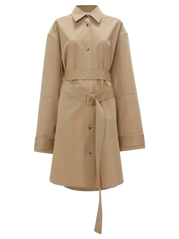 JW Anderson Double-wrap Trench Shirt Dress - Neutrals