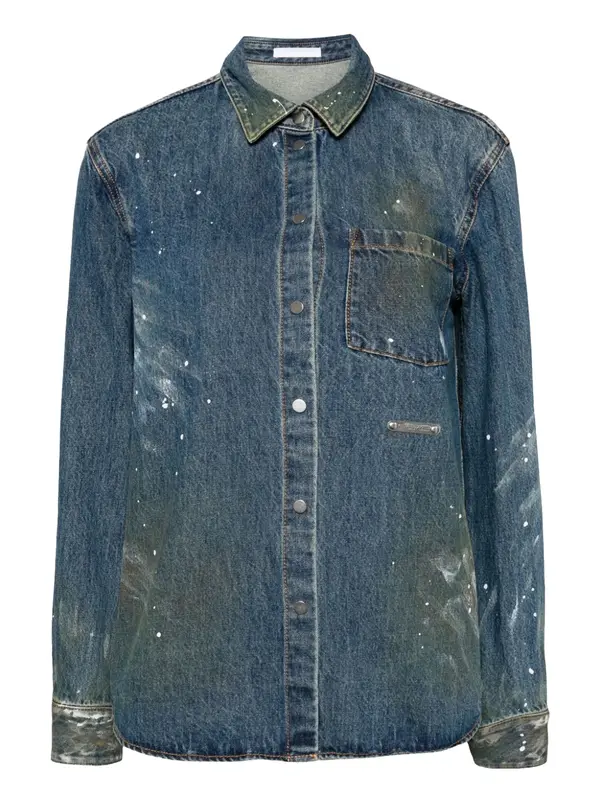 Helmut Lang Painted Denim Shirt - Blue