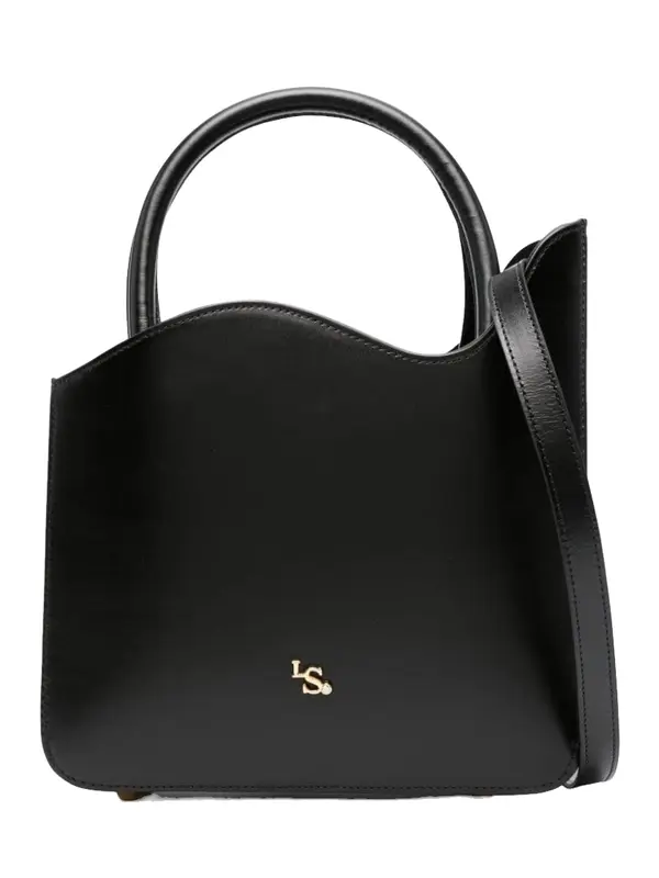 LE SILLA Logo-plaque Leather Tote Bag - Black